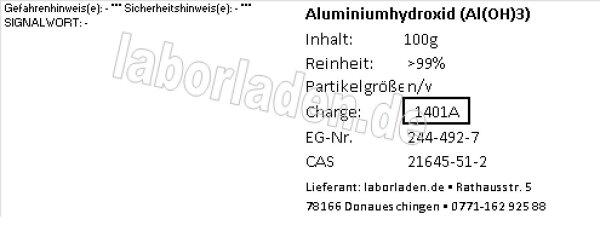Aluminiumhydroxid (Al(OH)3)